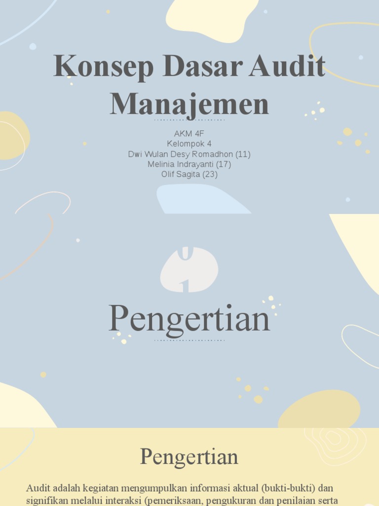 Bab 1 Konsep Dasar Audit Manajemen-Ibk Bayangkara | PDF | Bisnis ...