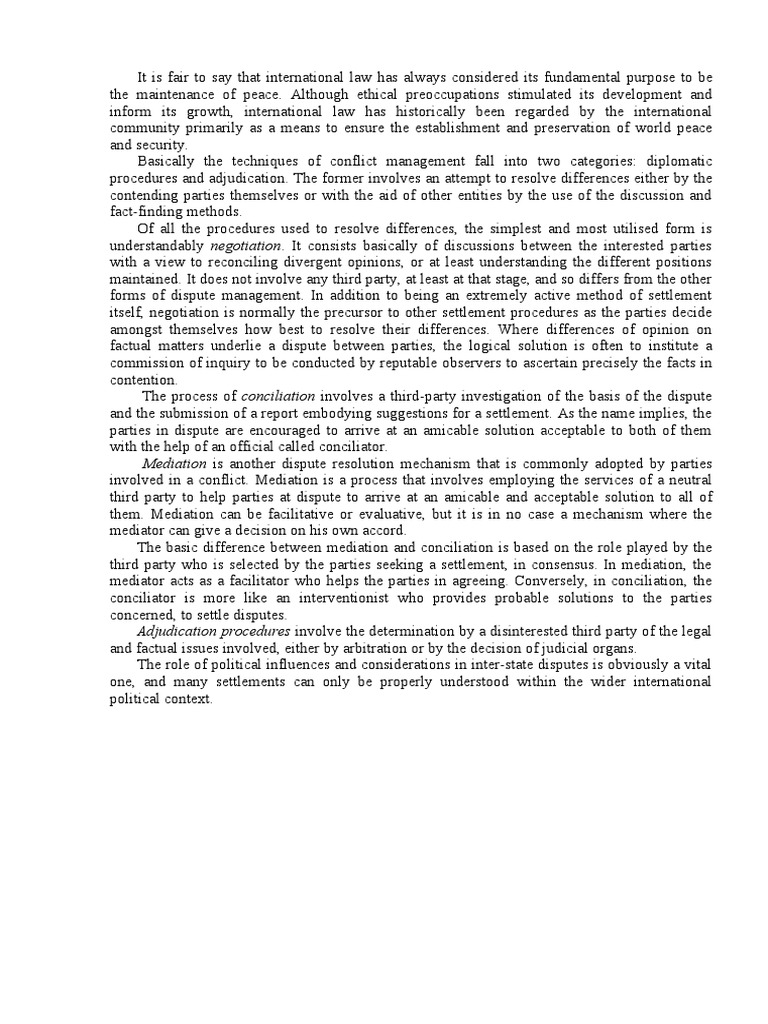 Adjudication Procedures Involve The Determination by A Disinterested ...