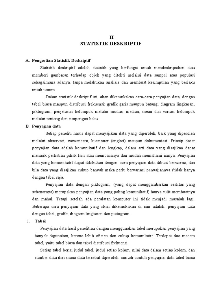 Statistik Deskriptif | PDF
