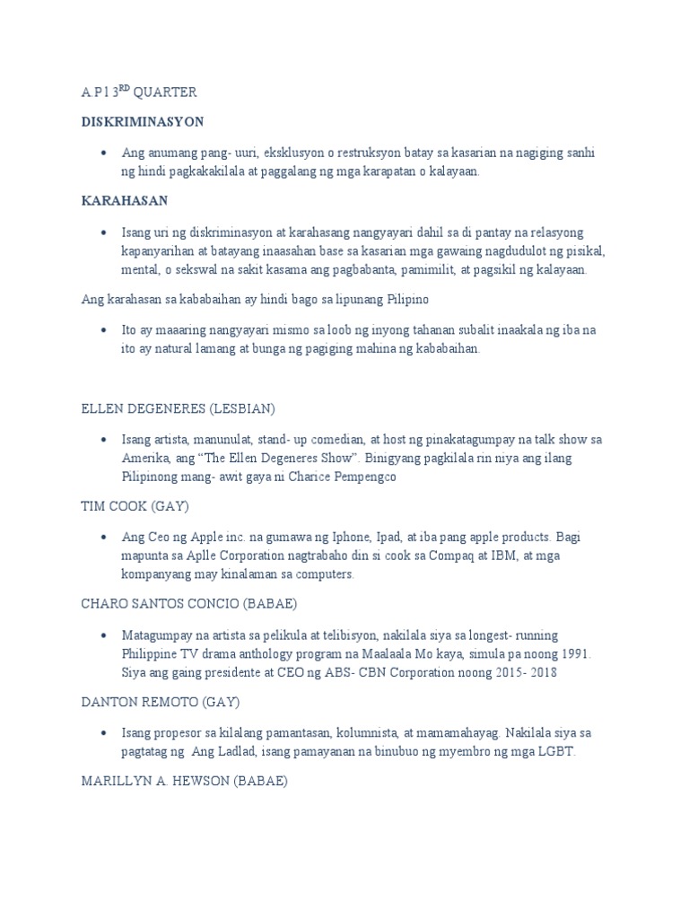 Diskriminasyon | PDF