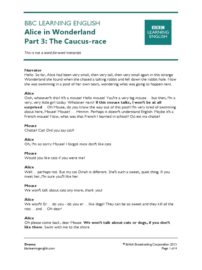 Alice in Wonderland Episode-3 | PDF