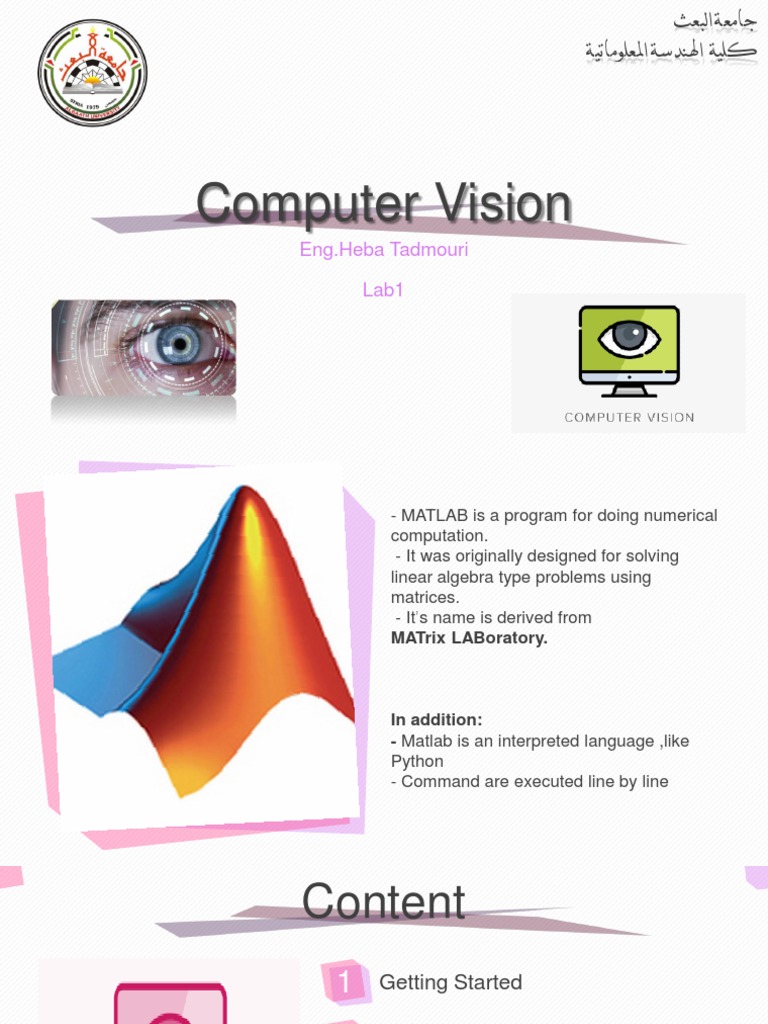 Computer Vision: Eng - Heba Tadmouri Lab1 | PDF | Computers
