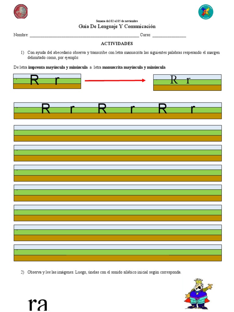 Actividades de Letra R en Imprenta | PDF