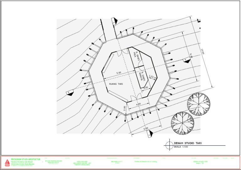 Denah Studio Tari Skala 1:100 | PDF