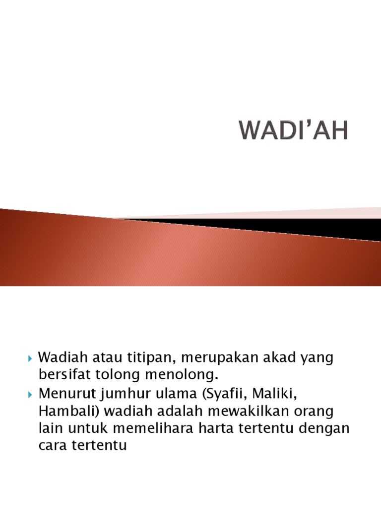 WADI'AH Elearning | PDF