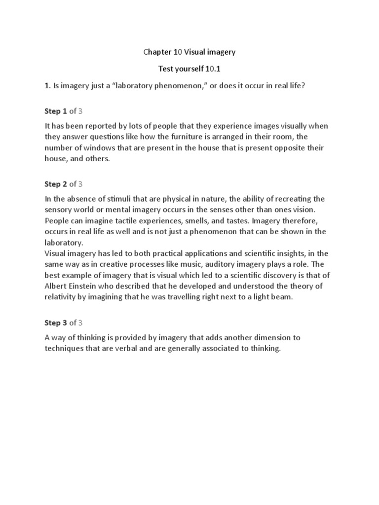 Chapter 10 Visual Imagery | PDF | Mental Image | Perception