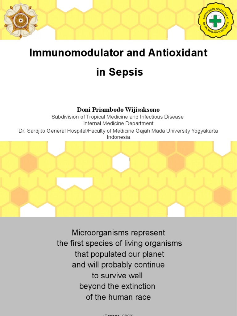 Dr. Doni Priambodo, SP - PD-KPTI, FINASIM - Immunomodulator and Antioxidant in Sepsis | PDF ...