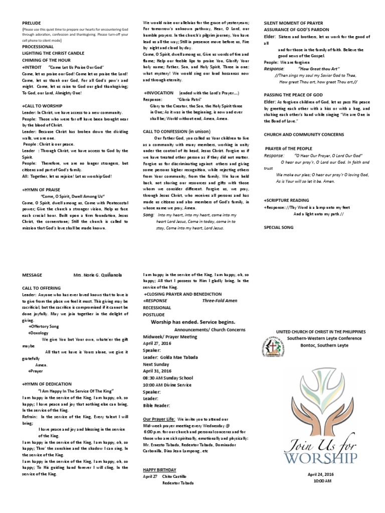 Uccp Liturgy | PDF | Jesus | Prayer