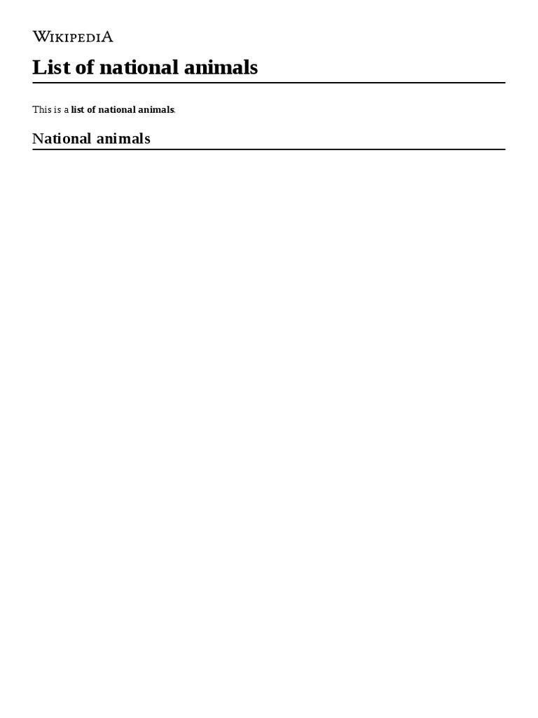 List of National Animals | PDF | Leopard | Panthera
