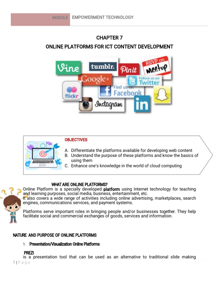 Chapter 7 - Online Platforms For Ict Content Development | PDF