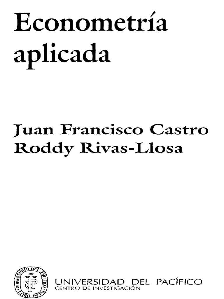 Econometria Aplicada F Castro y R Rivas | PDF