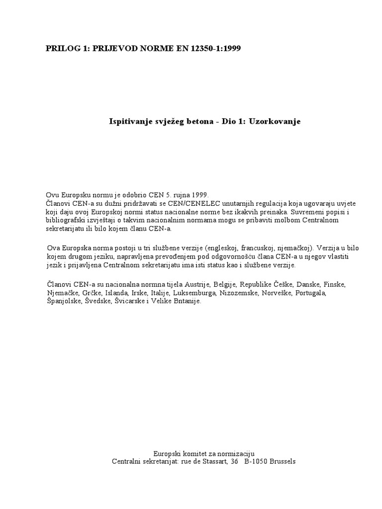 En 12350-1 | PDF