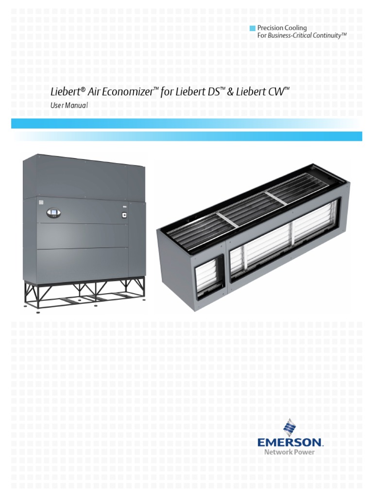 Liebert Air Economizer For Liebert DS & Liebert CW: User Manual ...