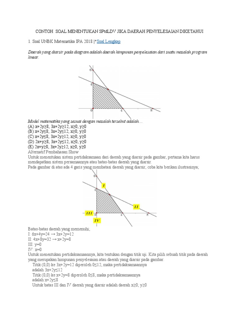 Contoh Soal Model MTK Prolin | PDF