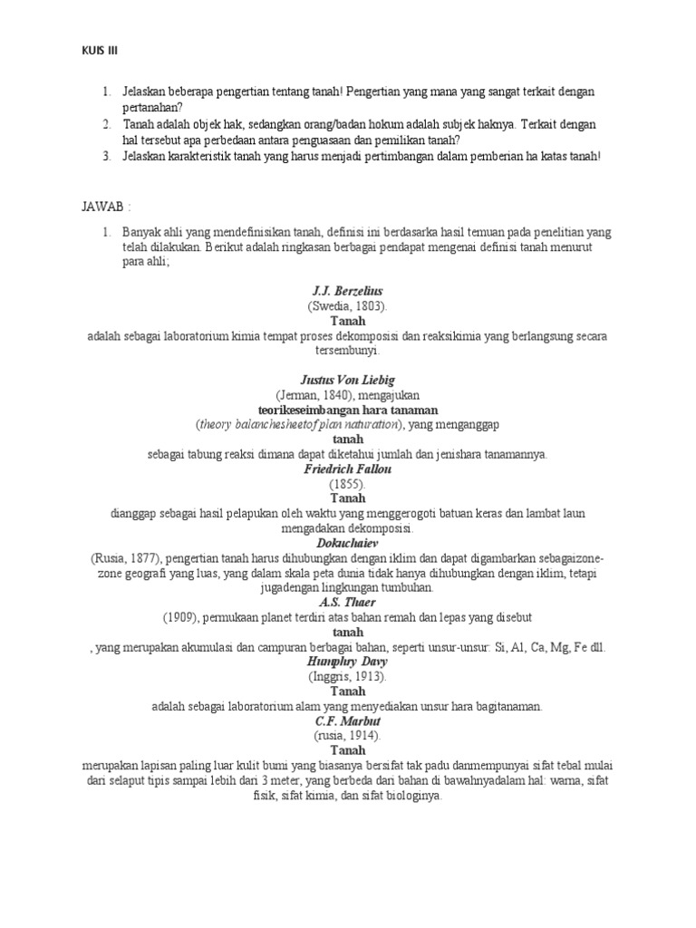 Kuis III Ilmu Alamiah Dasar | PDF