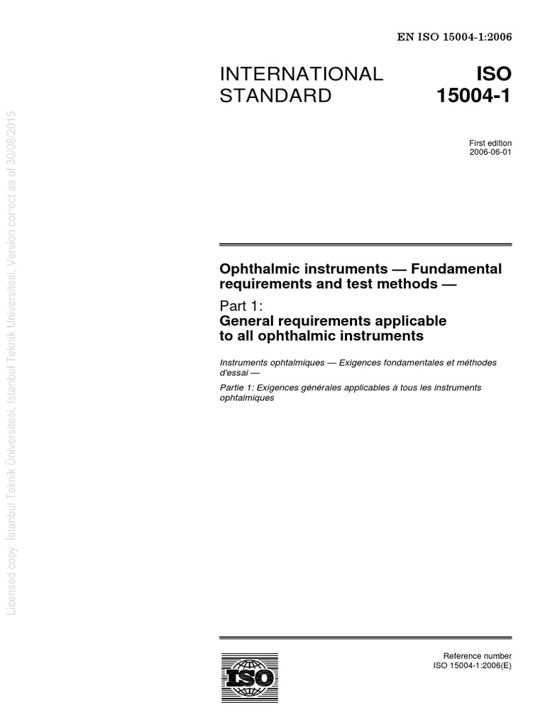 Iso 15004-1-2006 | PDF | International Organization For Standardization