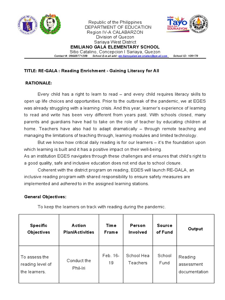 Final Proposal: Reading | PDF | Literacy | Learning