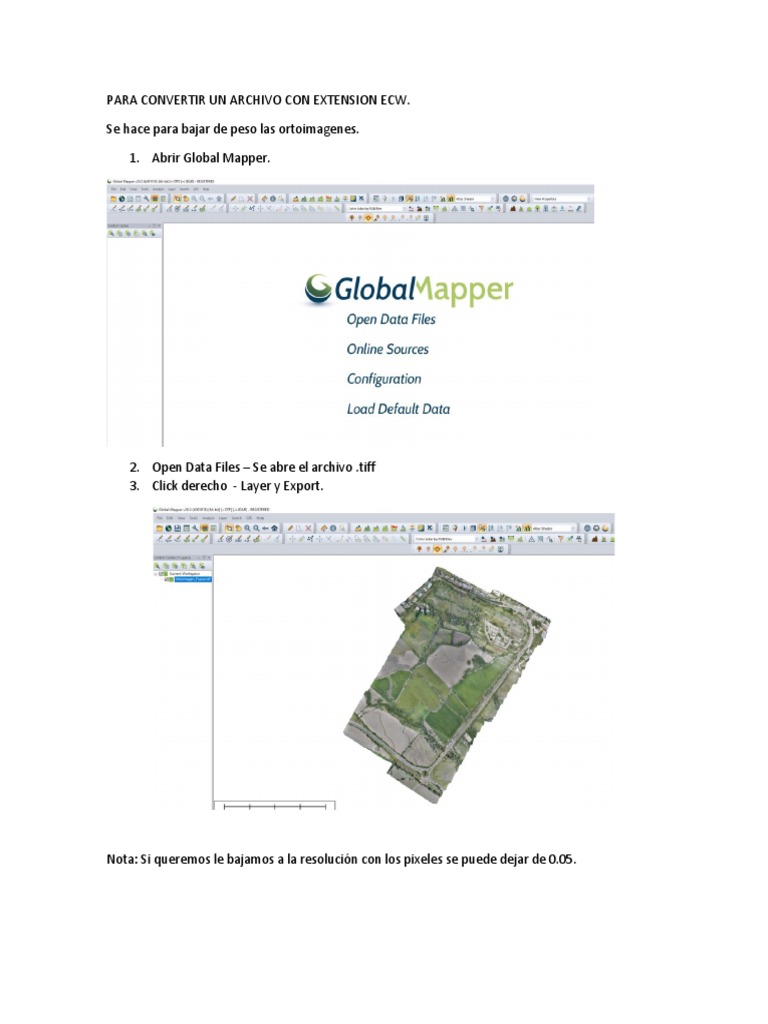 Para Convertir Un Archivo Con Extension Ecw | PDF