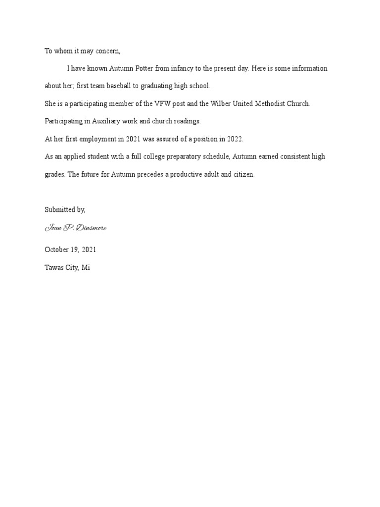 Recomdation Letter | PDF