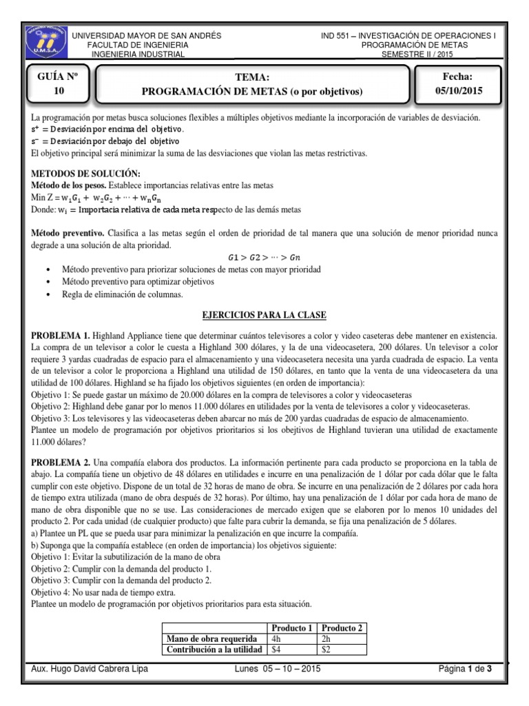 25 - Programación de Metas | PDF