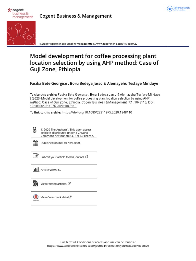 Model Development For Coffee Processing Plant | PDF | Likert Scale ...