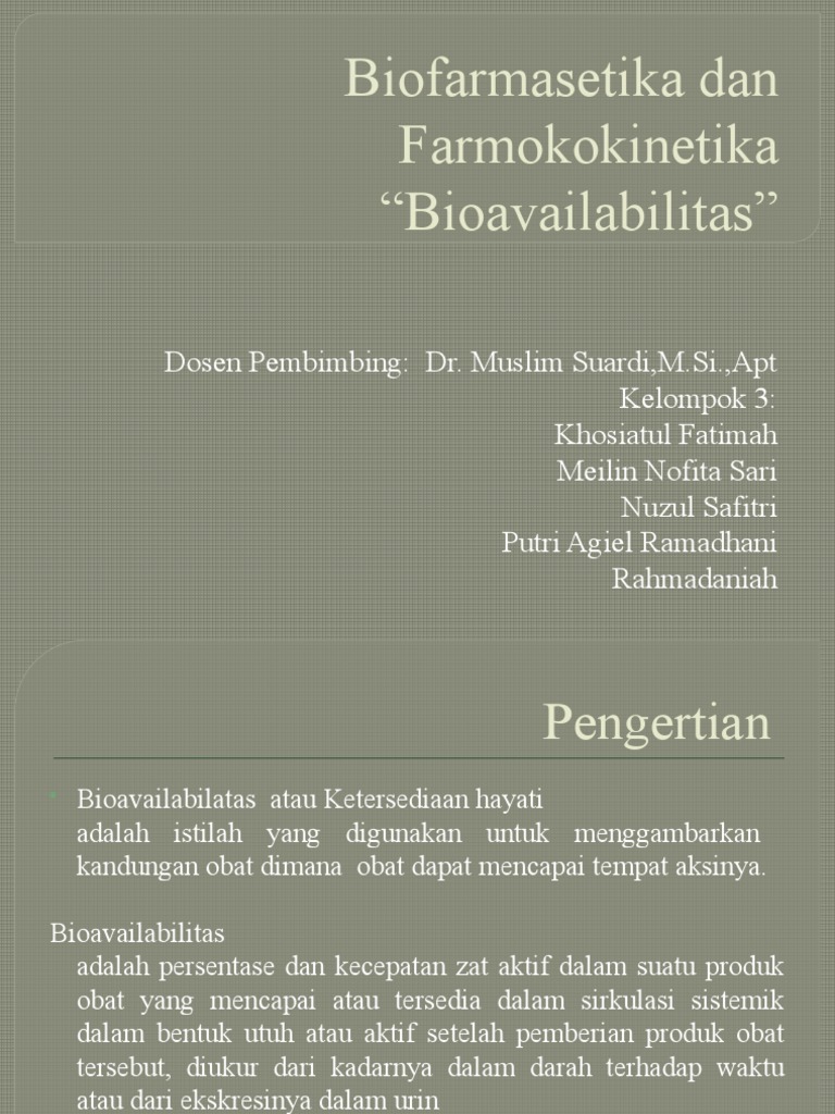 Bioavailabilitas-1 | PDF
