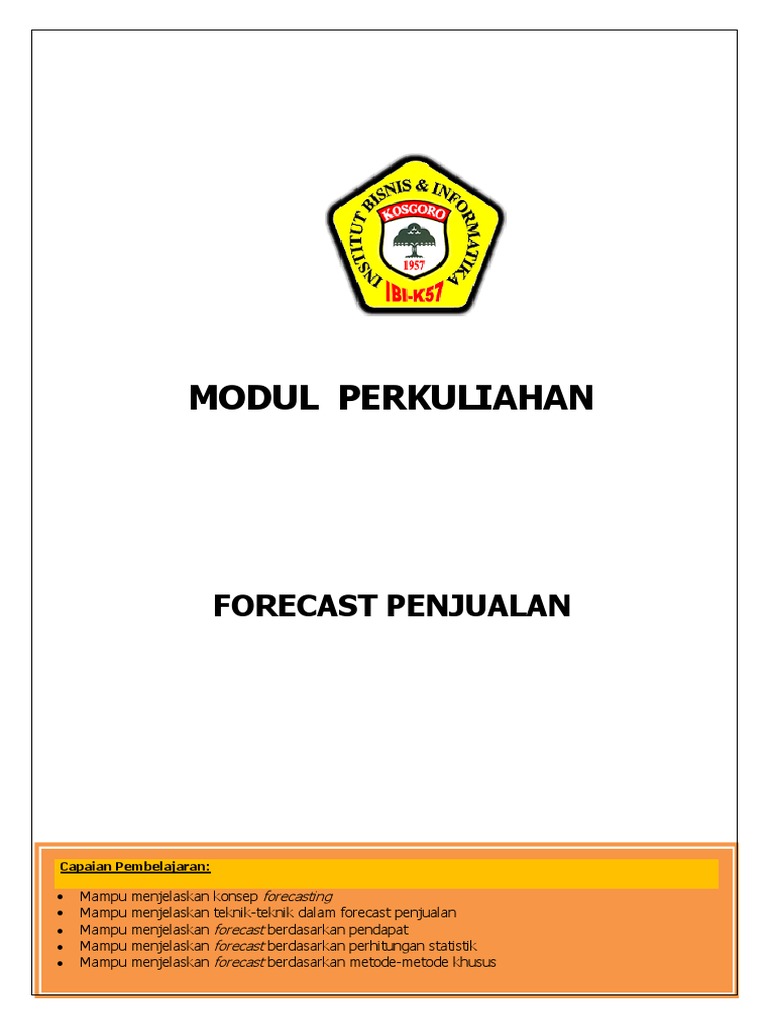 Modul - 7 Forecast Penjualan | PDF