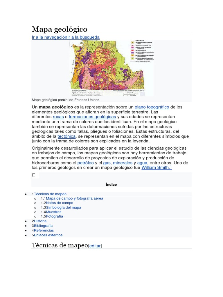 Mapa Geológico | PDF | Geografía | Ciencias de la Tierra
