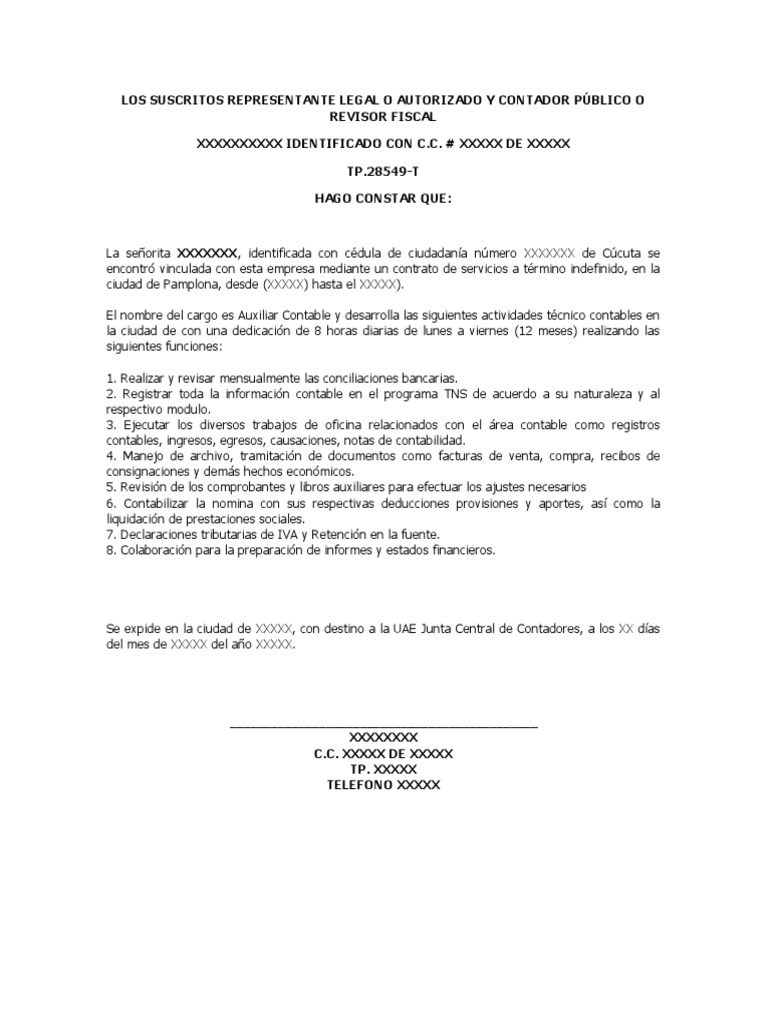Certificado Laboral TP | PDF