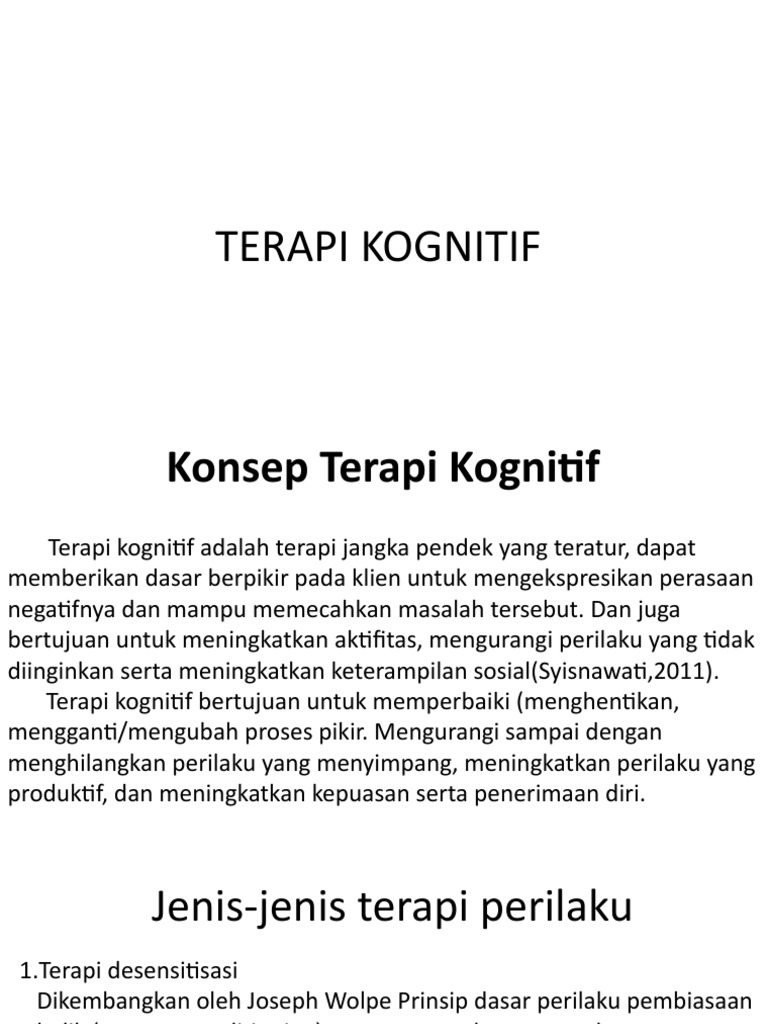 Kel 4 - Terapi Kognitif | PDF
