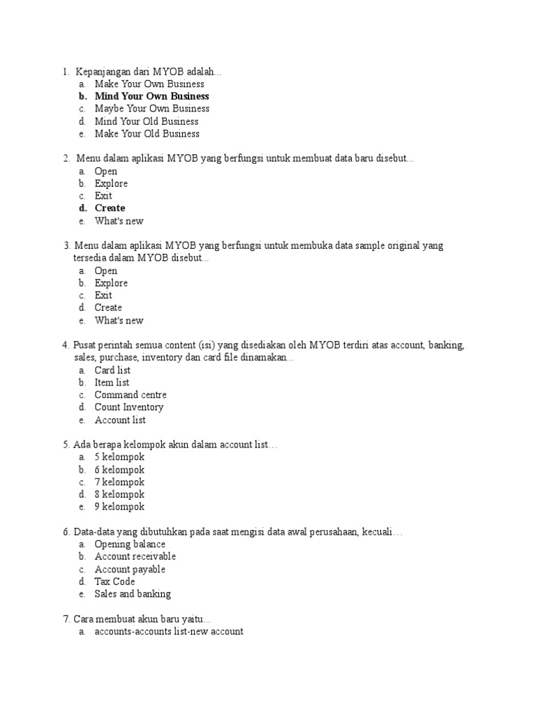 Soal MYOB Bu Ayu | PDF