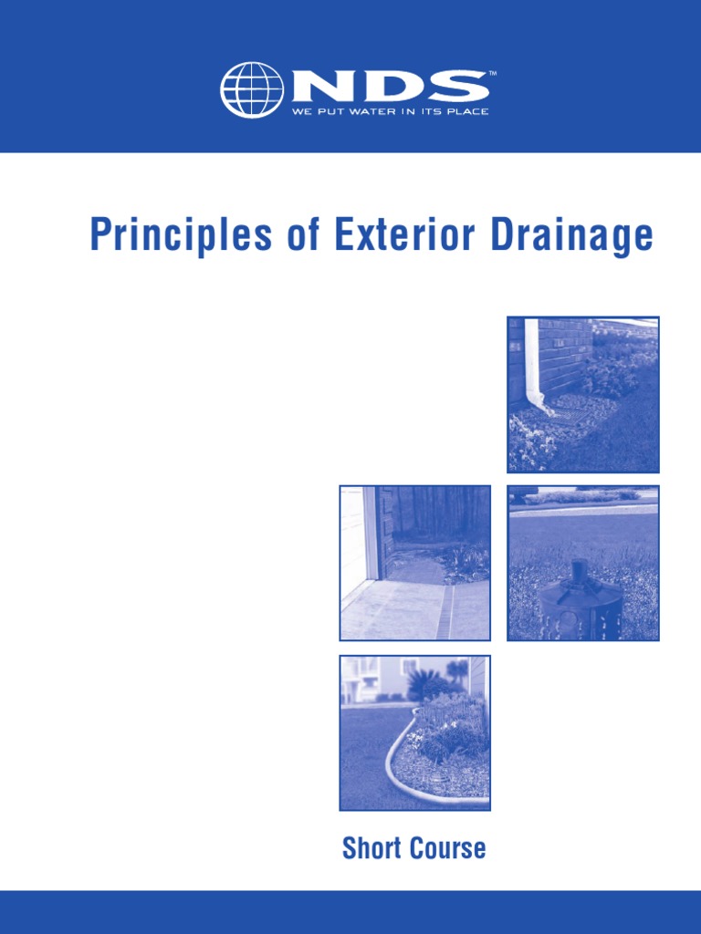 Principles of Exterior Drainage: Short Course | PDF | Drainage | Soil