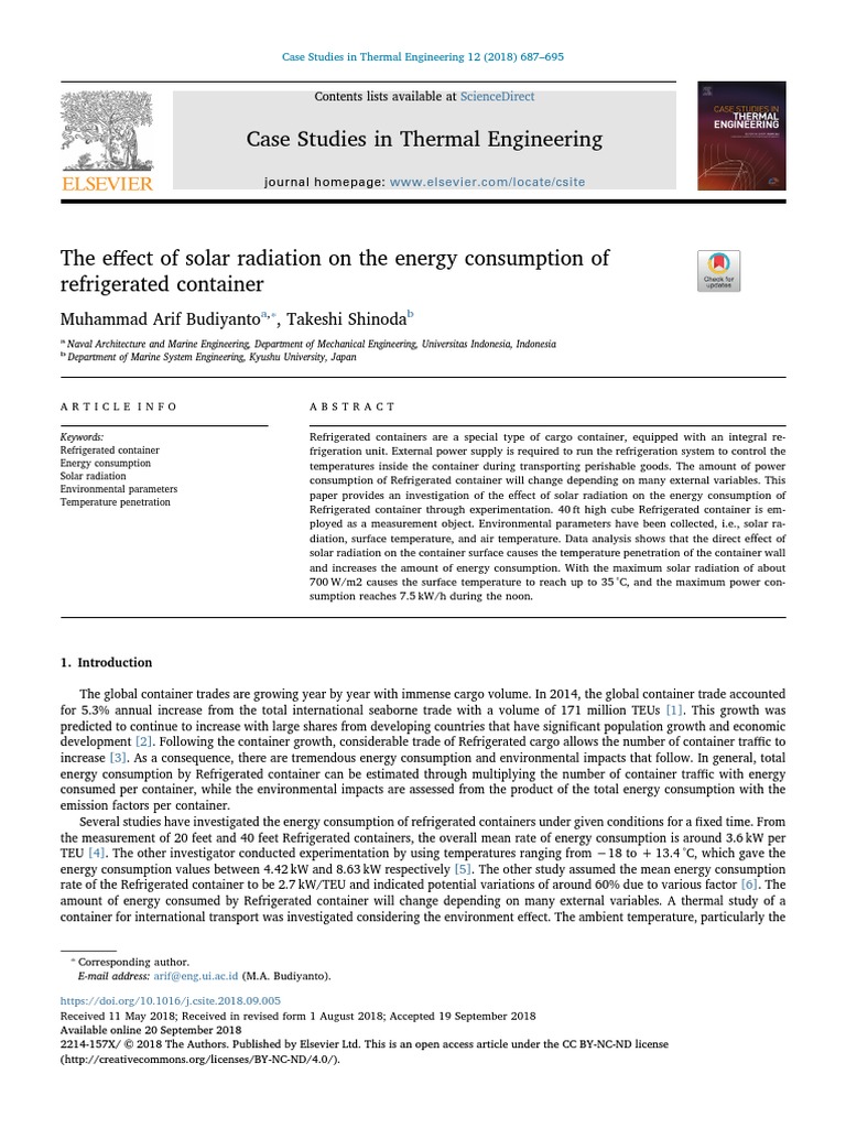 Case Studies in Thermal Engineering: Sciencedirect | PDF | Heat ...
