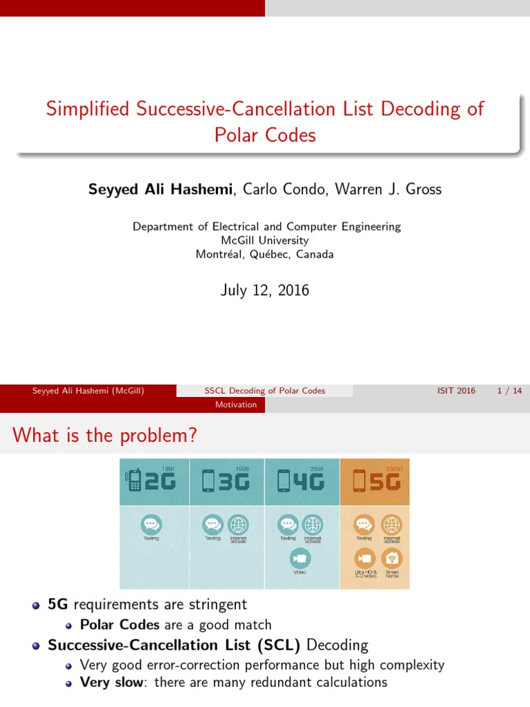 Simplified Successive-Cancellation List Decoding of Polar Codes | PDF | Code | Error Detection ...