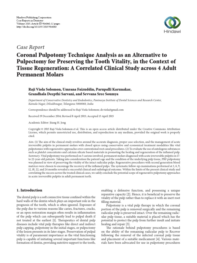 Case Report | PDF | Clinical Medicine | Dentistry Branches