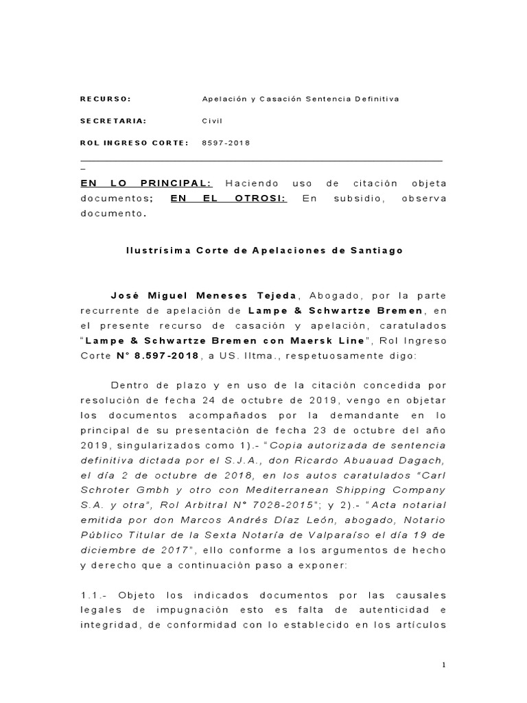 Objeta y Observa Documentos | PDF | Caso de ley | Sentencia (ley)