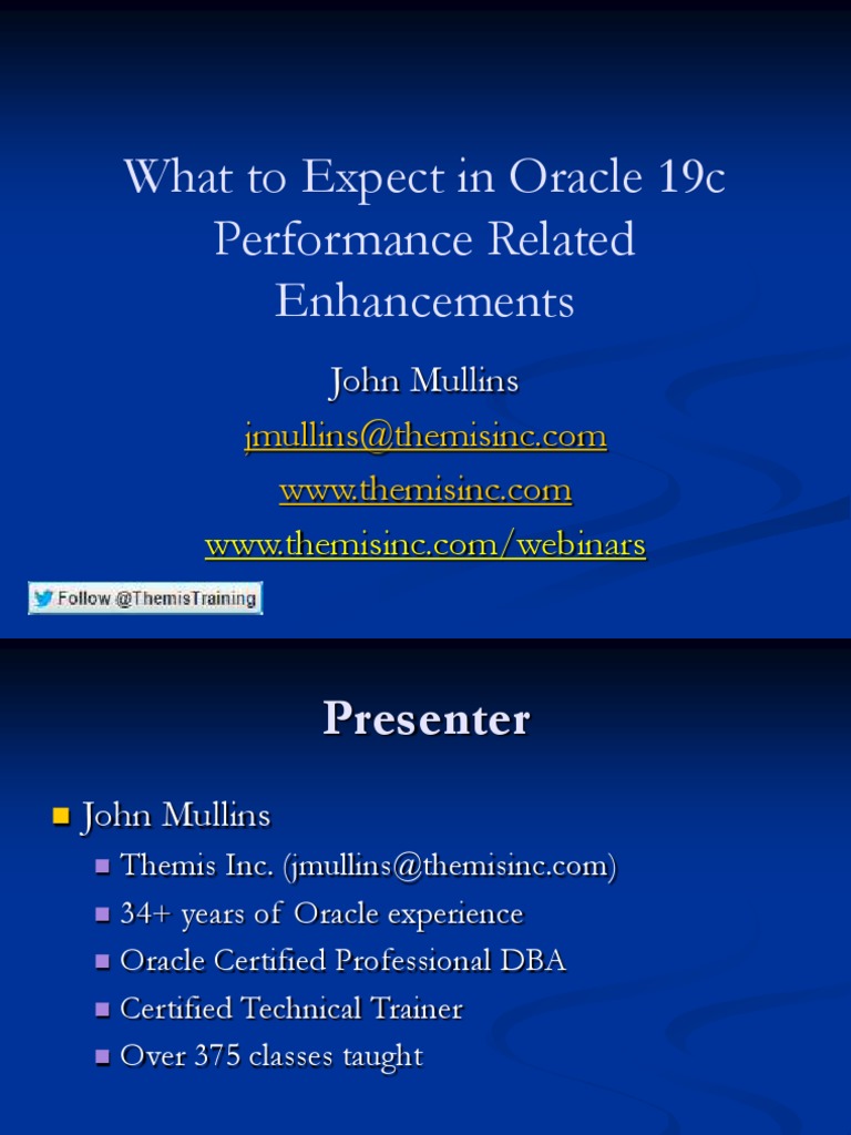 What To Expect in Oracle 19c | PDF | Database Index | Sql