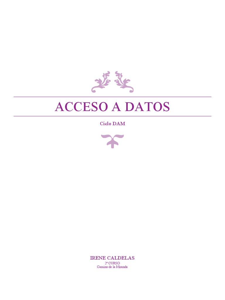 Acceso A Datos | PDF | Bases de datos | Base de datos relacional