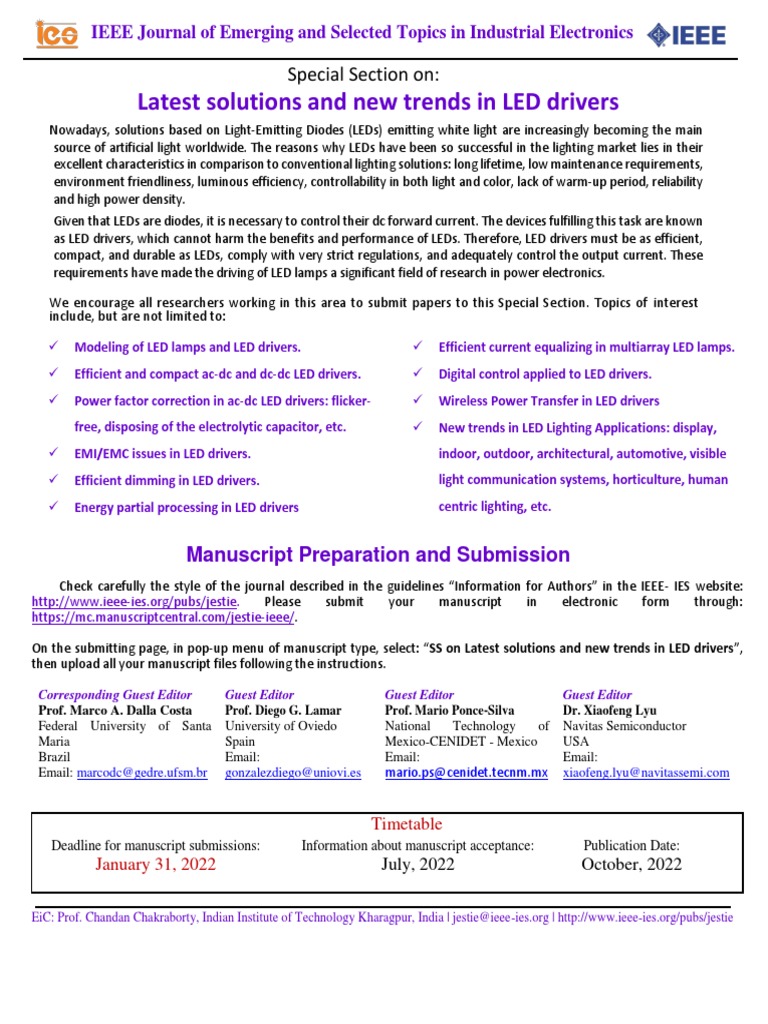 Latest Solutions and New Trends in LED Drivers: Special Section On ...