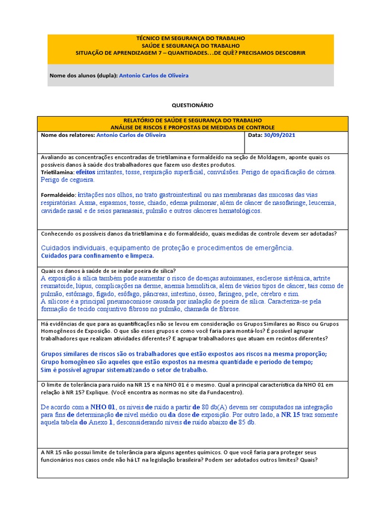 UC6 - SA 7.2 - Questionário - Converted - by - Abcdpdf | PDF | Câncer | Formaldeído