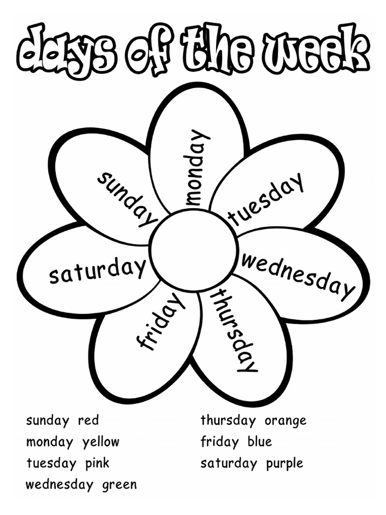 Days of Week Colors | PDF