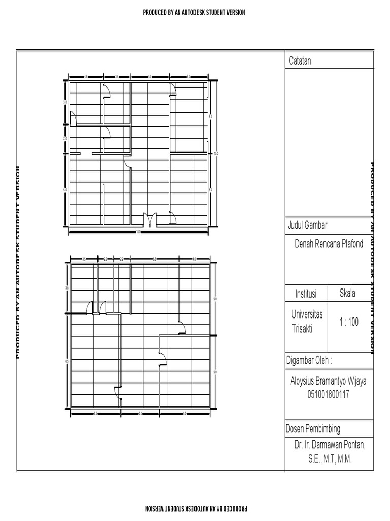 Draft Ceiling Plan Layout for a University Building | PDF