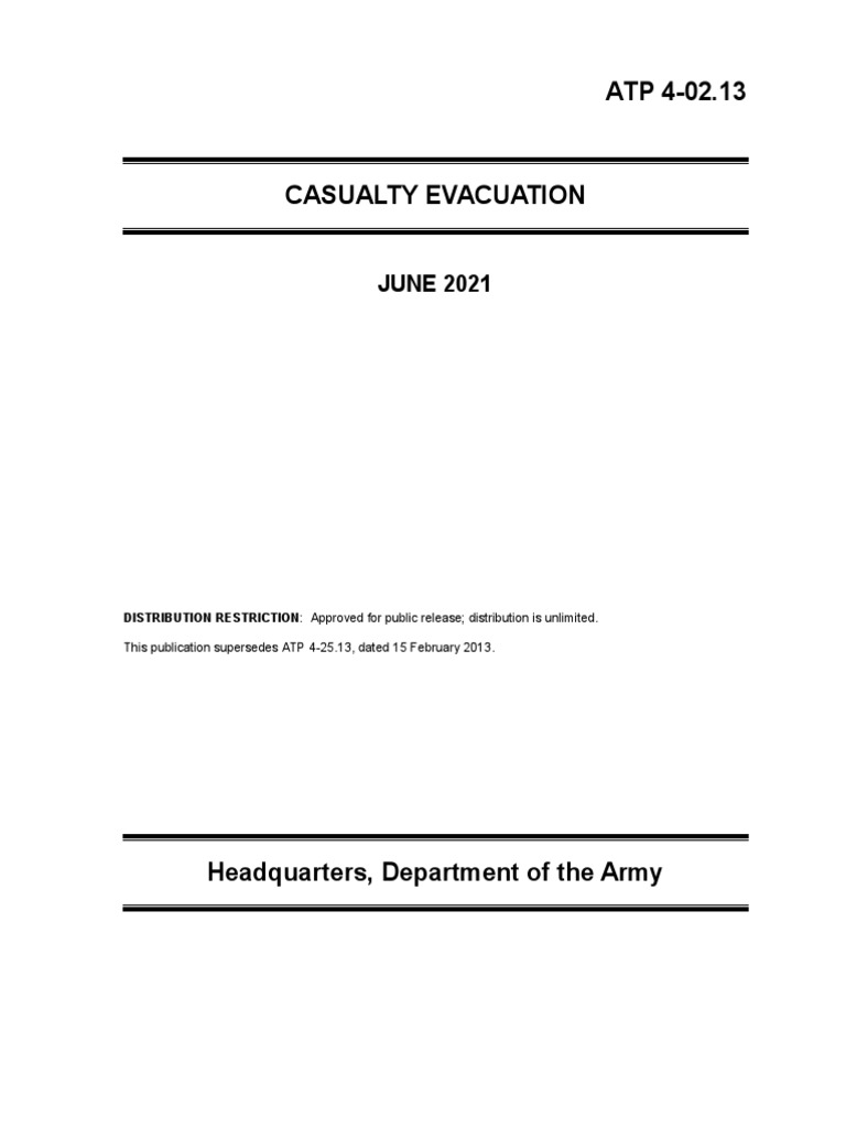 Army Casualty Evacuation Guidelines | PDF | Ambulance | Military