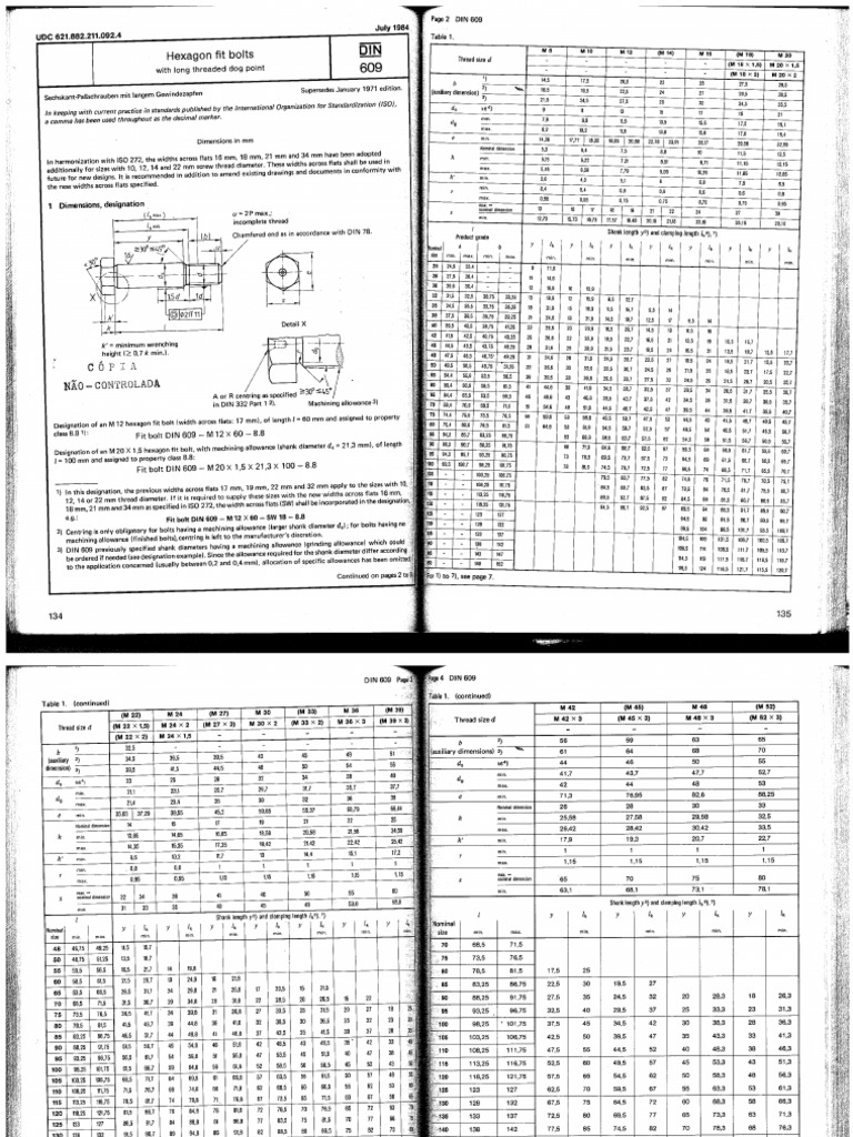 Din 609 - 1984 | PDF