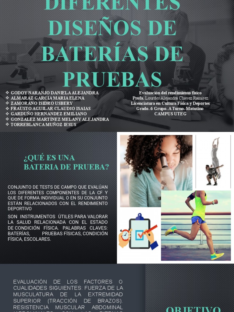 Diseños de Baterias de Prueba | PDF | Aptitud física | Ejercicio físico
