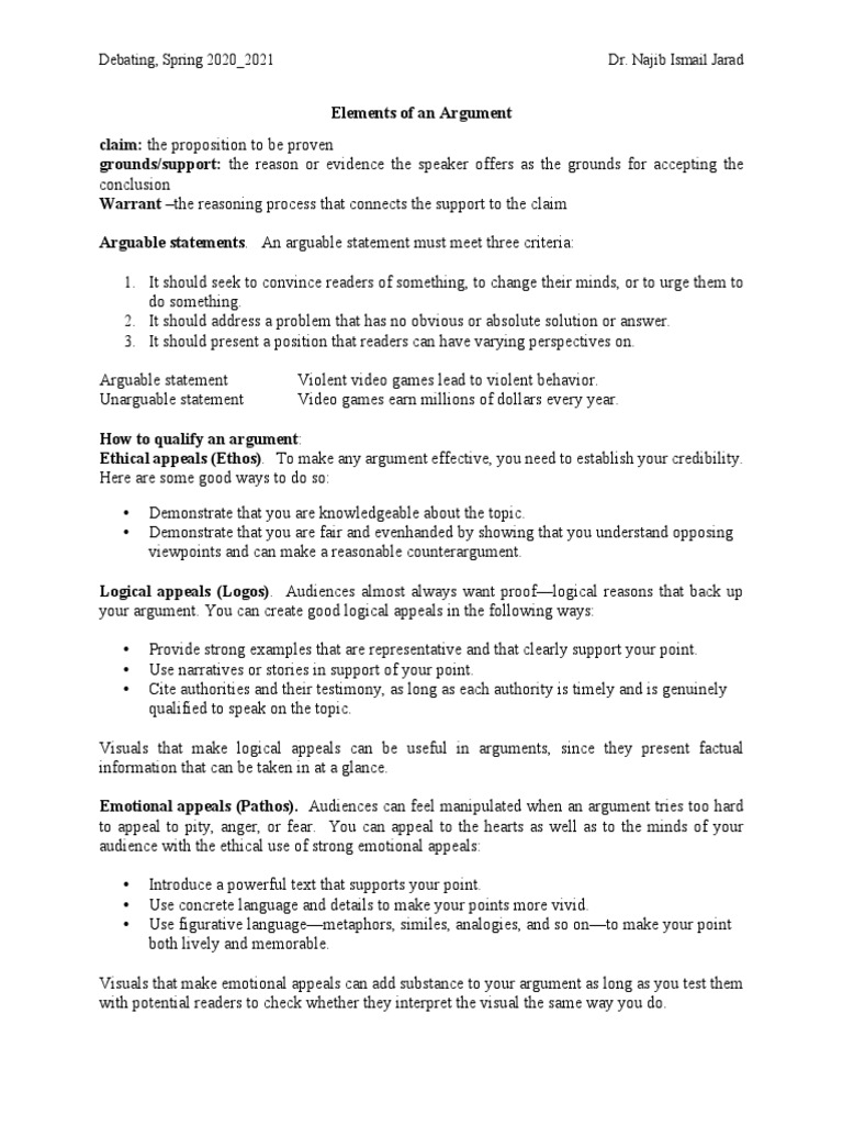 Elements of An Argument | PDF | Cyberbullying | Argument