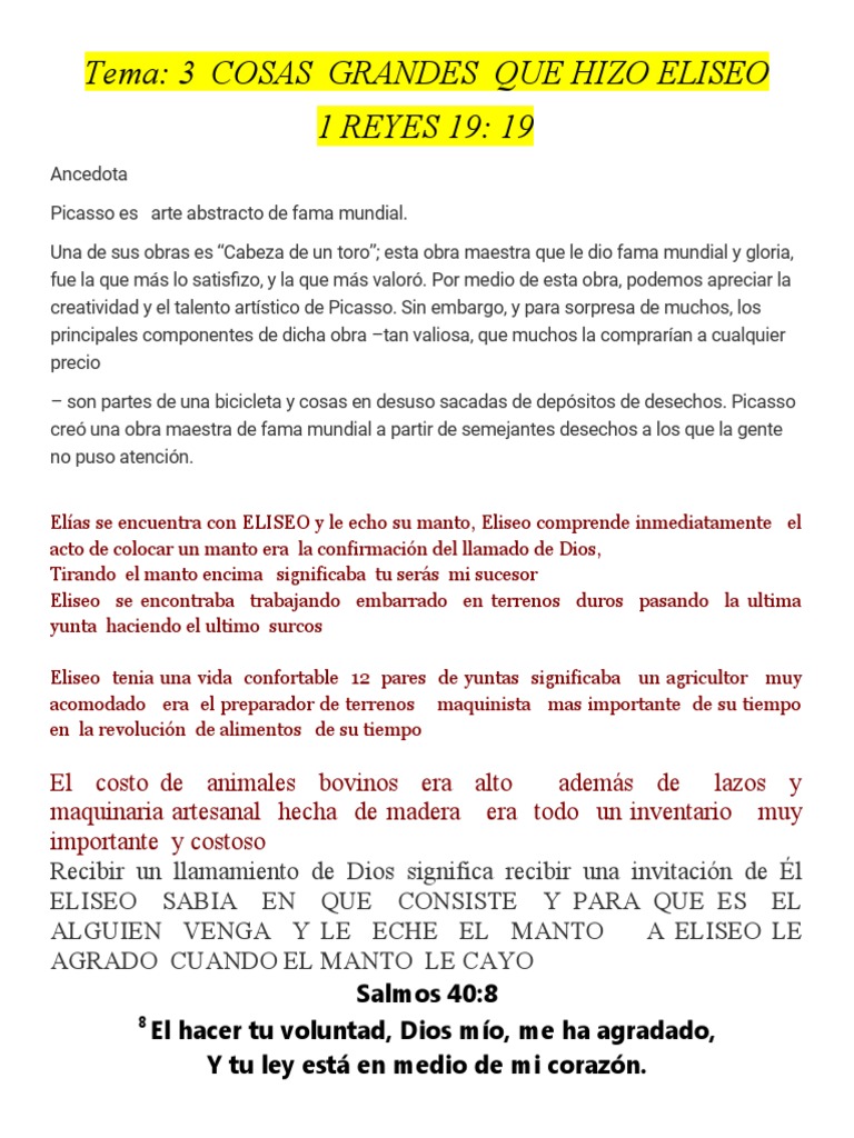 3 Cosas Grandes Que Hizo Eliseo | PDF | Elijah