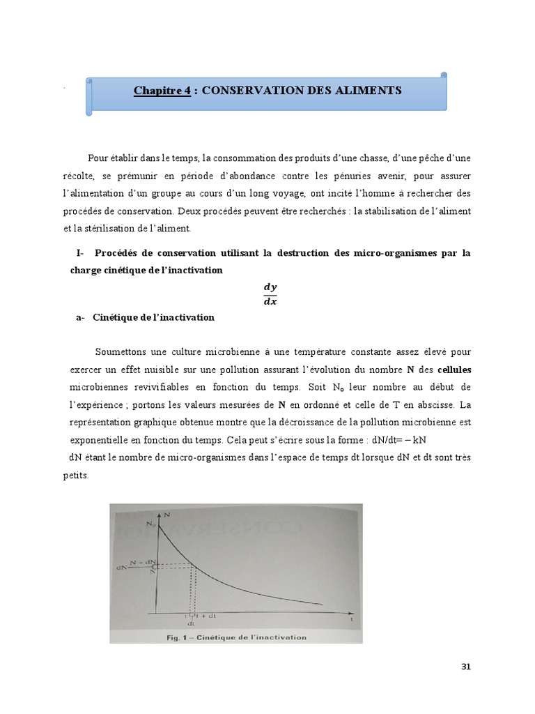 Techniques de conservation des aliments | PDF | Conservation des ...