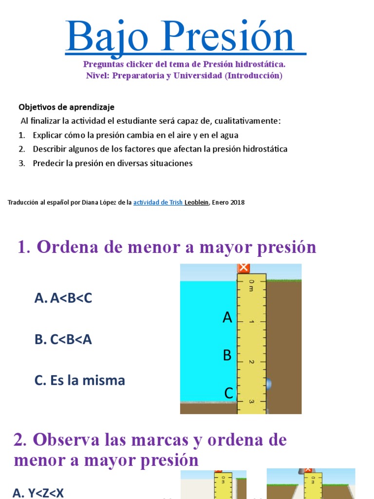 Presión Hidrostática Por Indagación | PDF