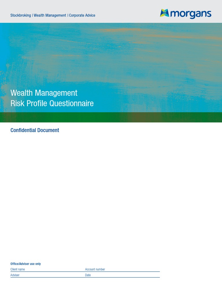 Wealth Management Risk Profile Questionnaire | PDF | Investing | Risk
